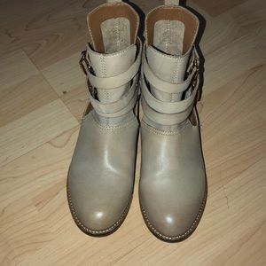 Steve Madden | Shoes | Steve Madden Cut Out Taupe Booties | Poshmark